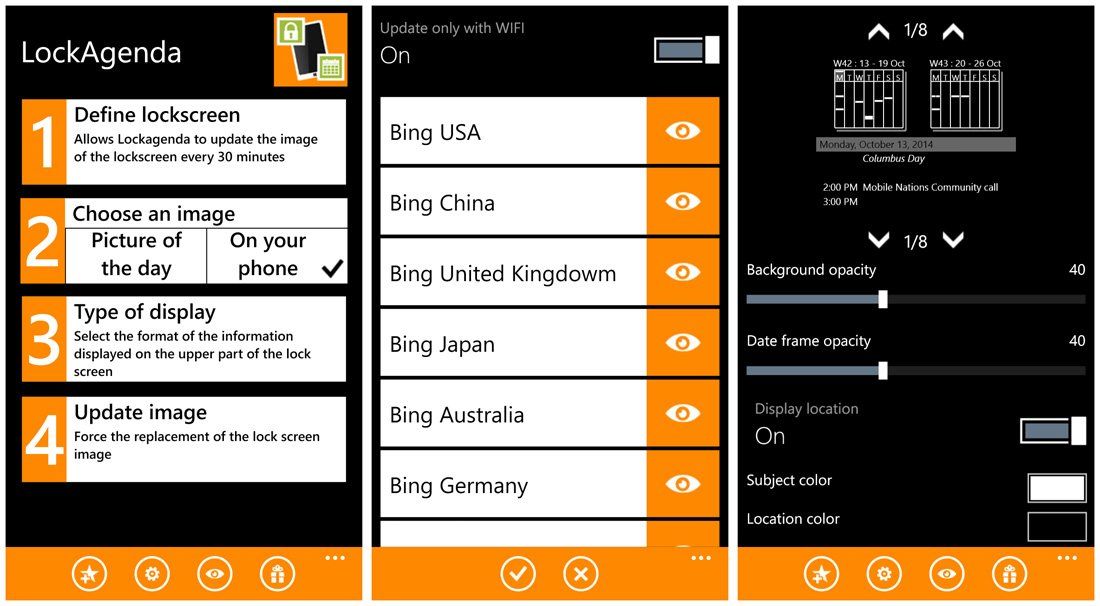 LockAgenda, giving your Windows Phone lockscreen calendar a boost ...