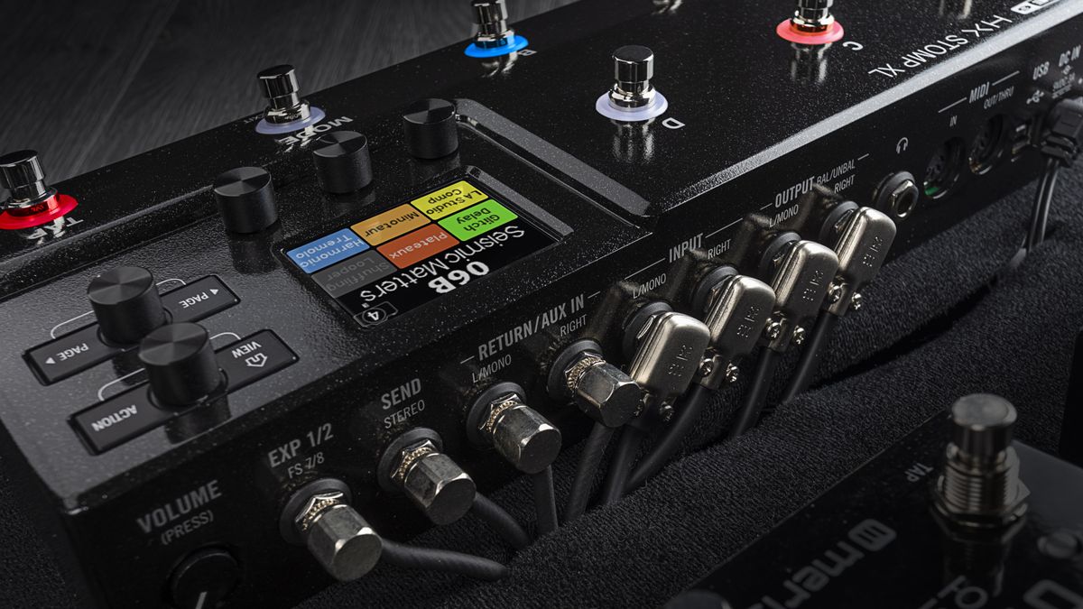 The Line 6 Helix Stomp XL pedal offers 8 footswitches for even more ...
