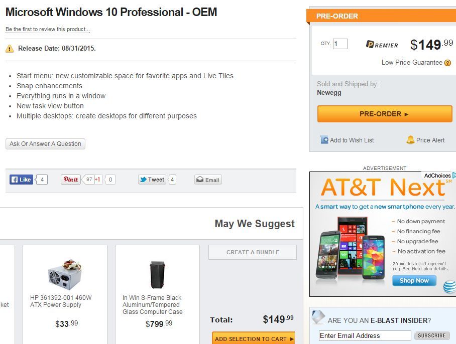 Windows 10 prices and launch dates for Home and Pro versions may have ...