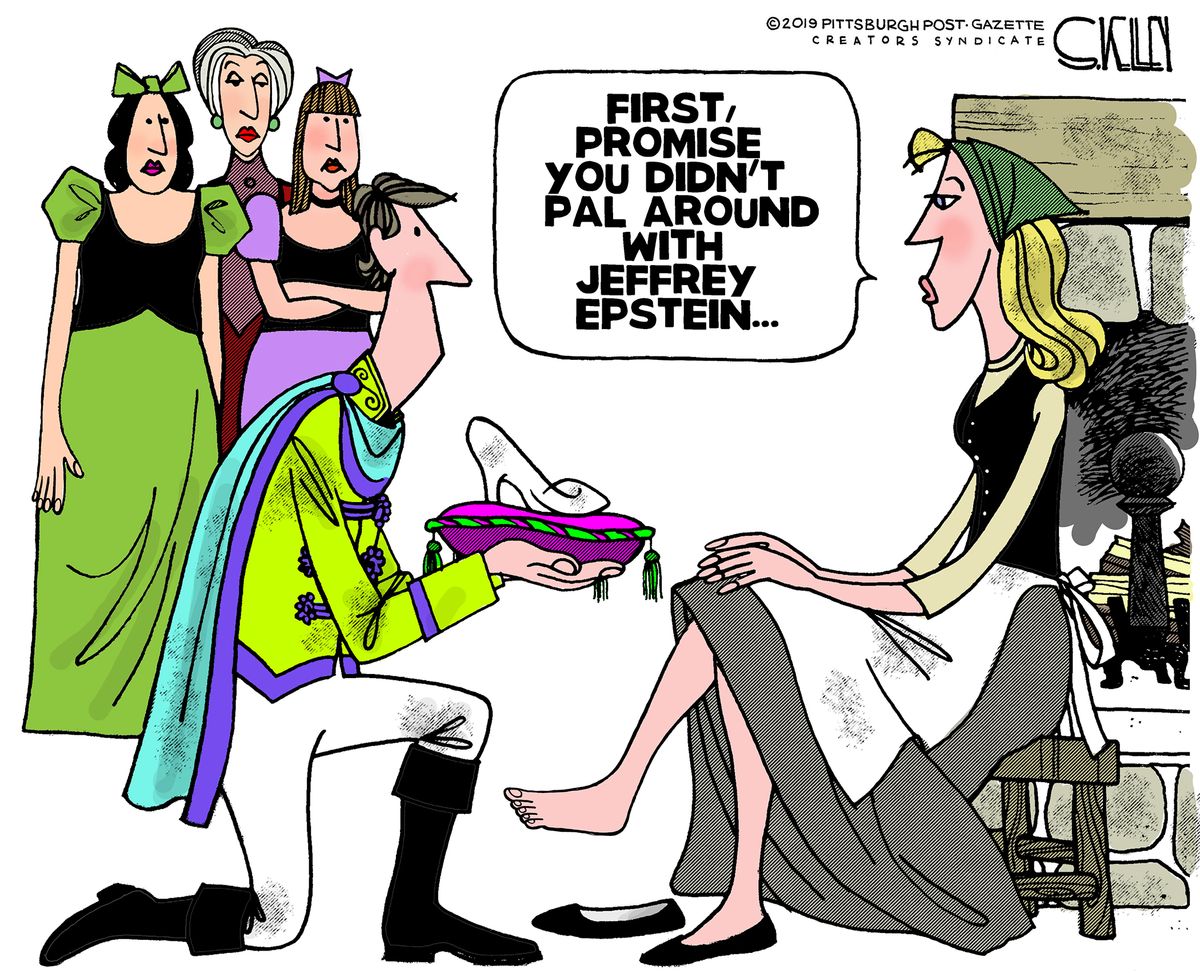 Political Cartoon World Jeffrey Epstein's Pal Prince Andrew | The Week
