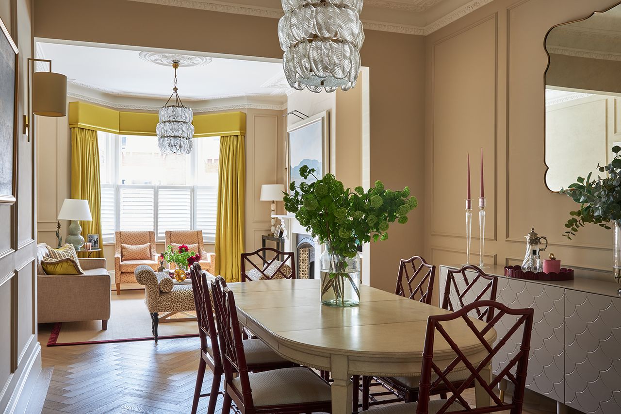 8 ways designers use dining tables in small living rooms | Livingetc