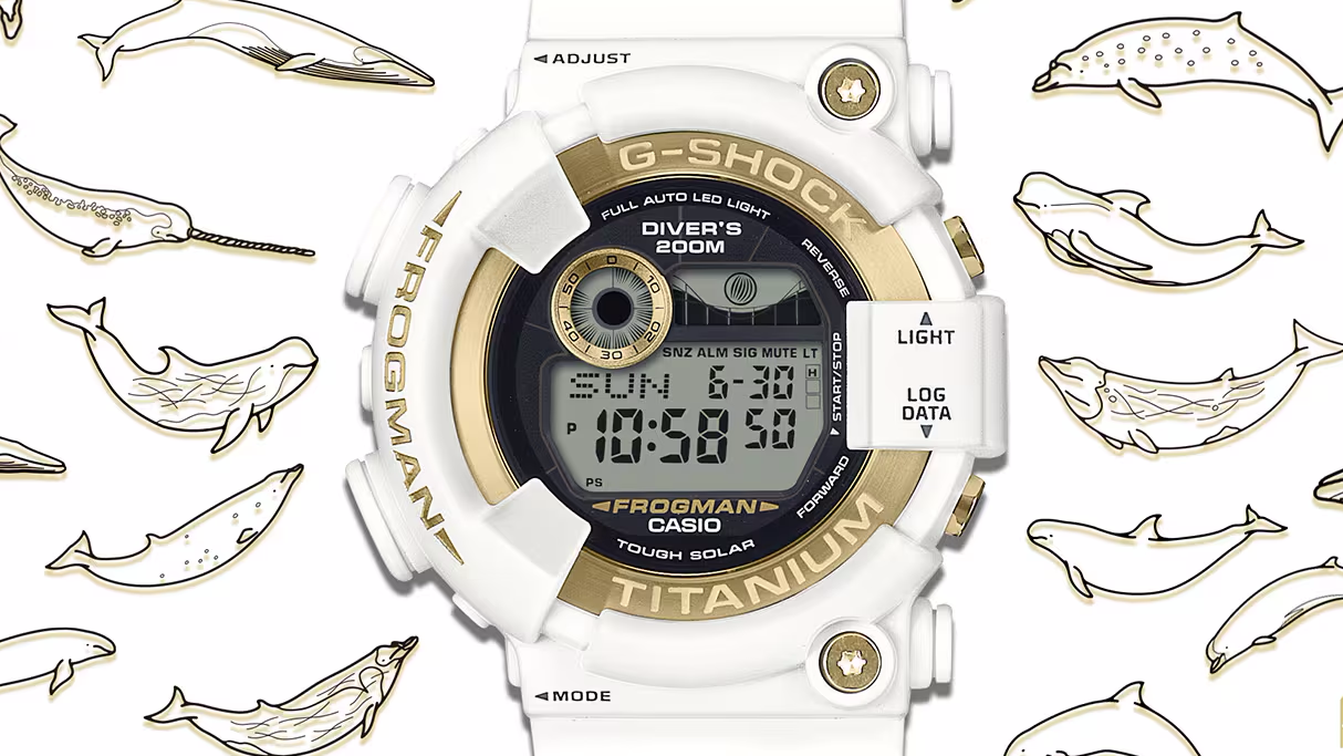 Casio launches G-Shock Frogman watch with gold detailing and whales ...