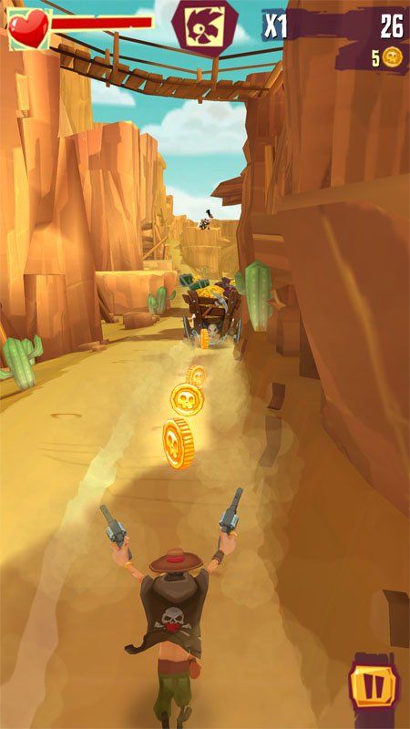 Run & Gun – Banditos is a wild west shoot out endless runner style ...