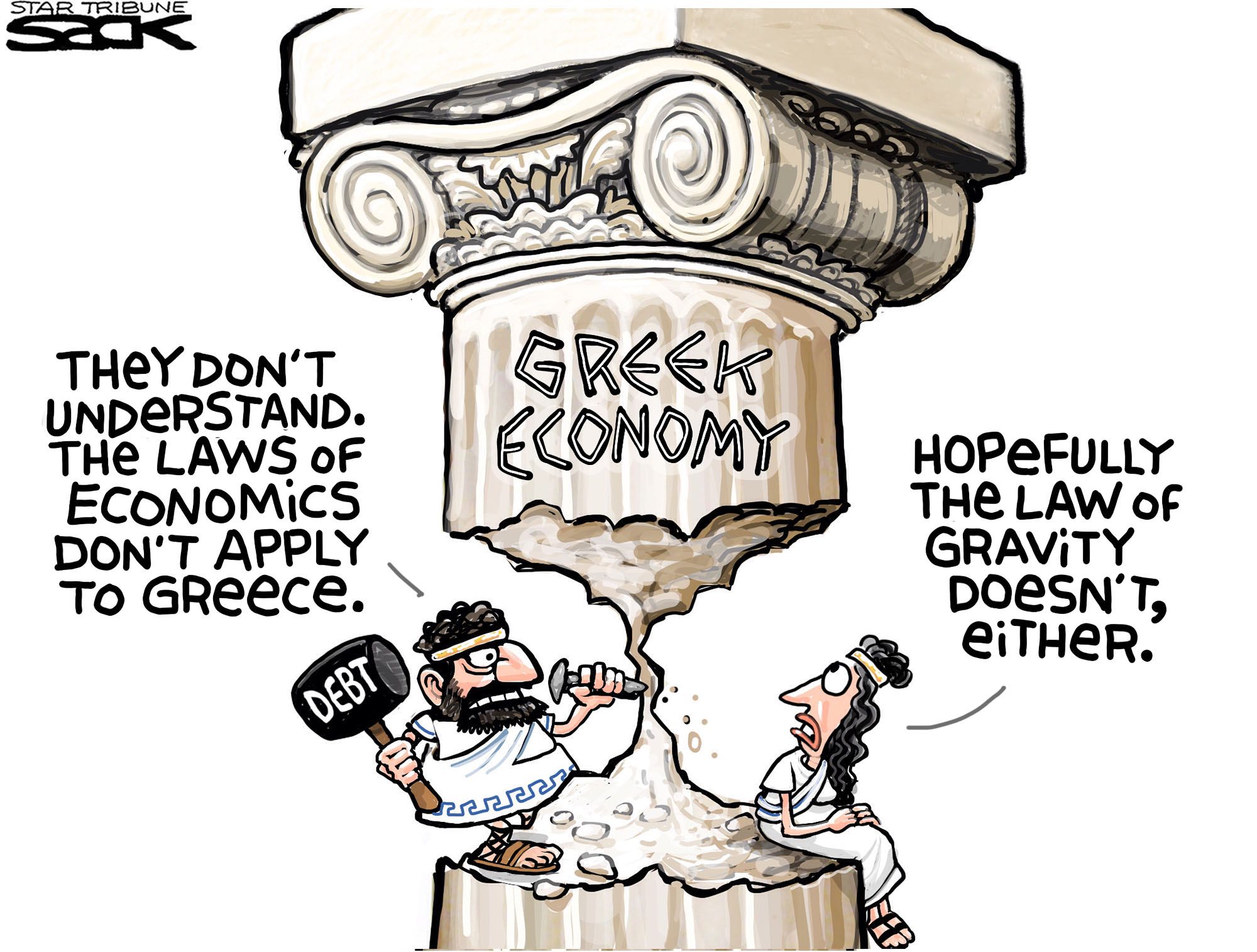 Editorial cartoon World Greece Economy | The Week
