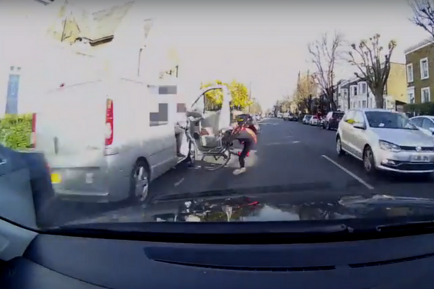 Watch: Cyclist knocked off bike then nearly run over in shocking ...