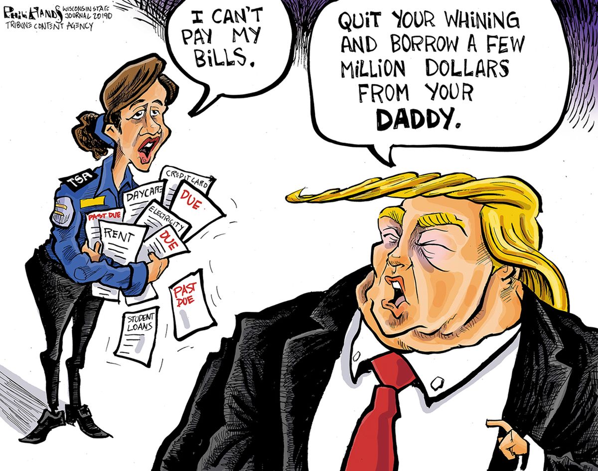 Political Cartoon U.S. Trump government shutdown federal workers | The Week