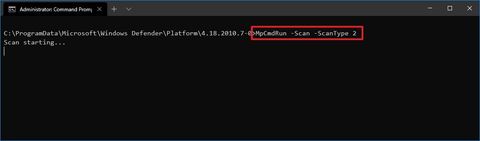 How to use Microsoft Defender Antivirus with Command Prompt on Windows ...