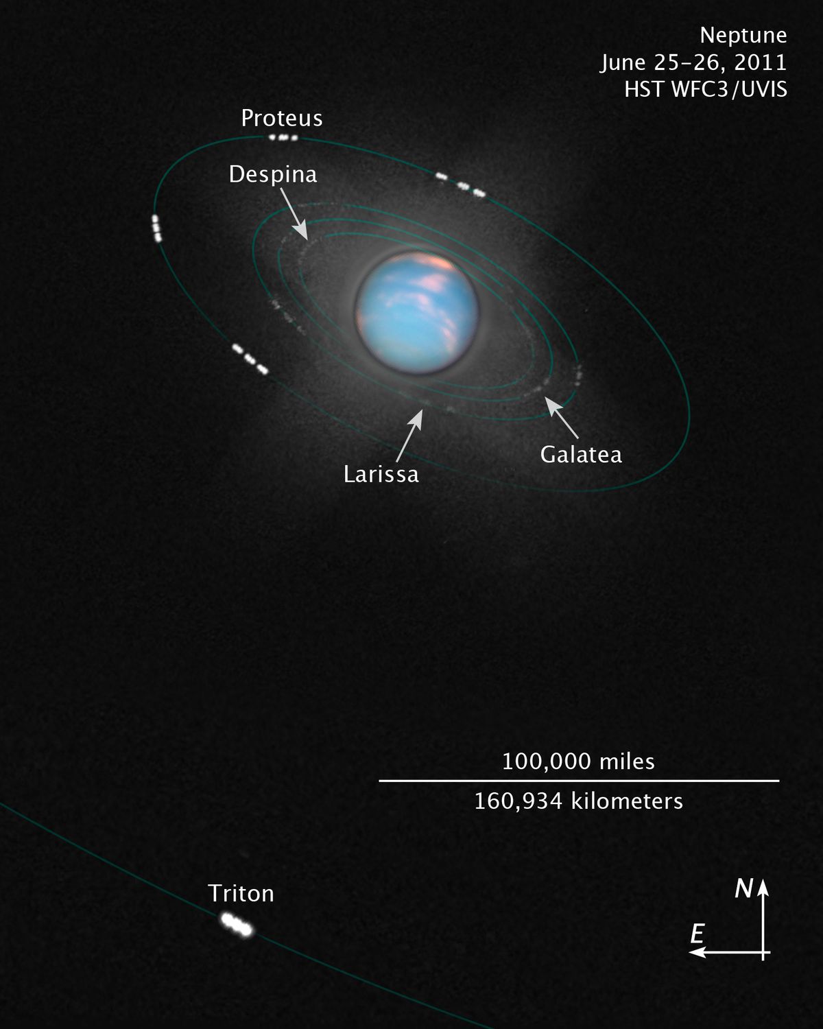 Neptune Shines in New Photos Marking First Orbit Since Its Discovery ...