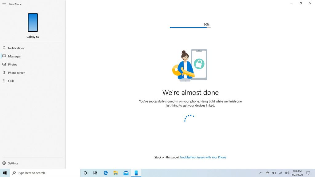 How to setup Your Phone on Windows 10 and sync data between your PC and ...