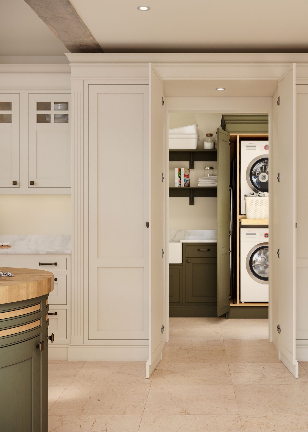 5 Ways to Make a Washer and Dryer Work in a Kitchen | Livingetc