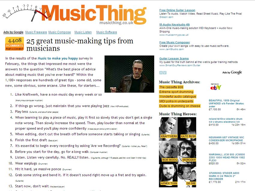 Top music making tips published | MusicRadar