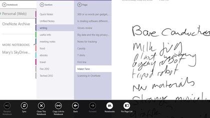 OneNote for Windows 8 is Microsoft's first serious Metro application ...