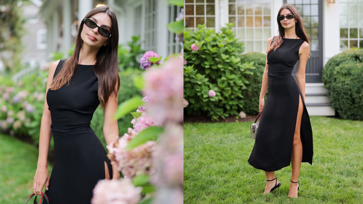 EmRata Ditched Linen Frocks for a '90s LBD in East Hampton | Who What Wear