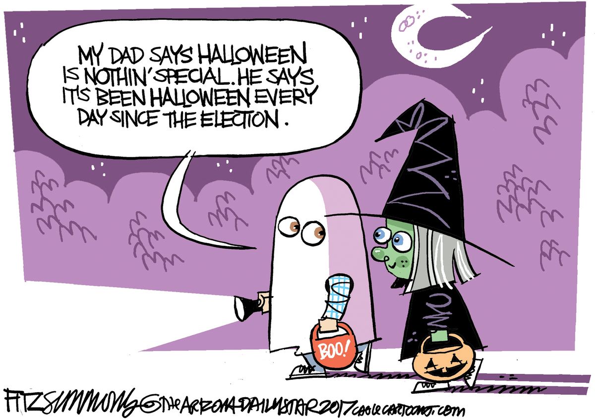 Political cartoon U.S. Halloween 2016 election | The Week