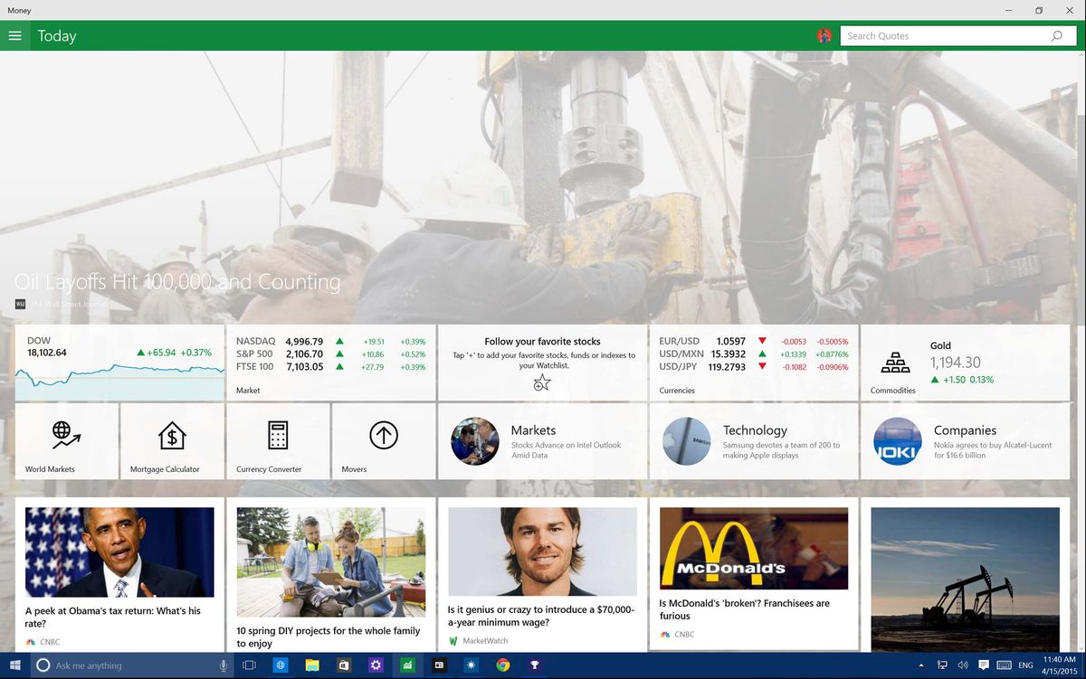 Windows 10 build 10056 unveils updated MSN apps with new UI and ...