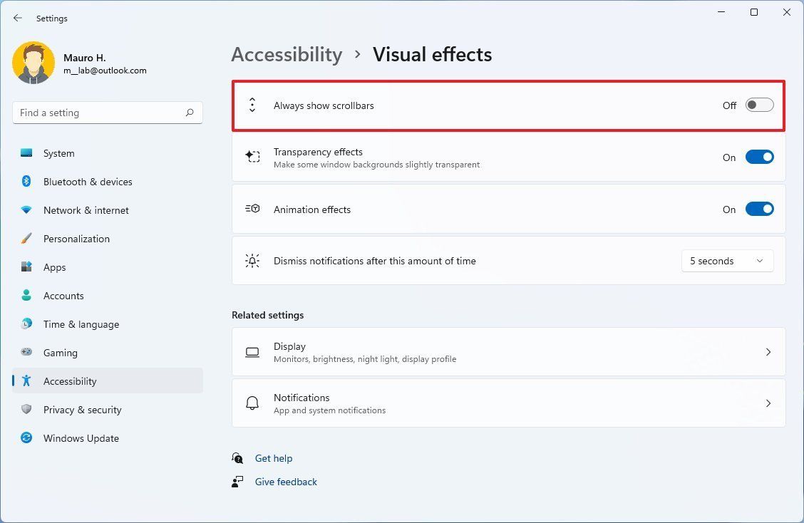 How to always show scrollbars on Windows 11 | Windows Central How to always show scrollbars on Windows 11 | Windows Central
