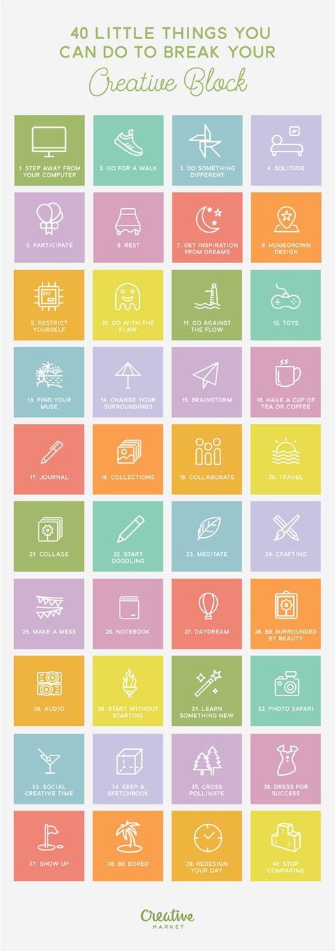 40 simple ways to beat creative block | Creative Bloq