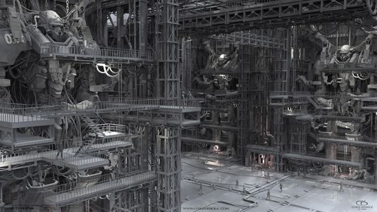 Create a sci-fi mech factory | Creative Bloq