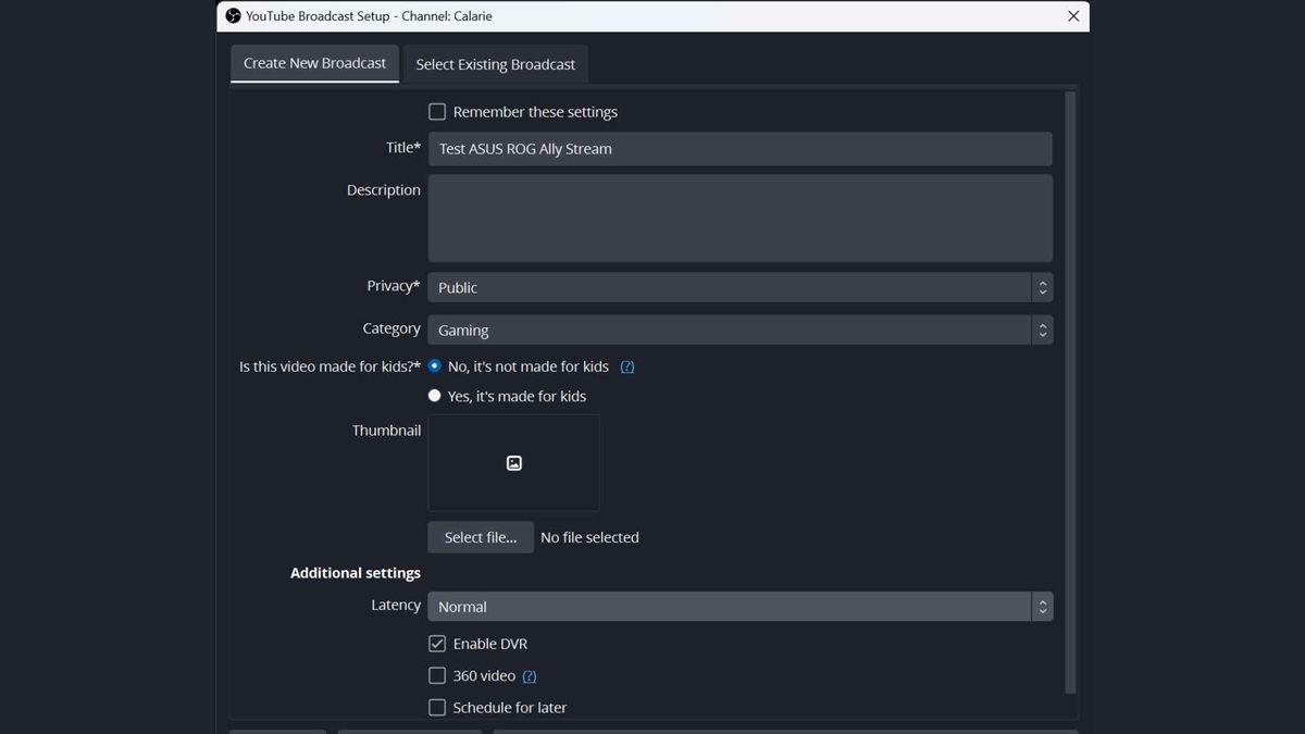 How to live stream gameplay from your ASUS ROG Ally | Windows Central