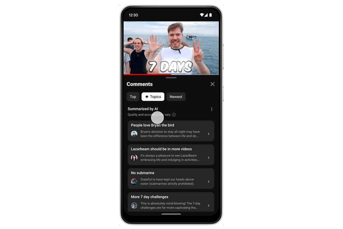 YouTube experimenting with AI chatbot to make sure you never stop ...