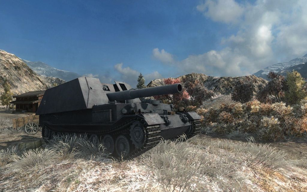 World of Tanks screenshots show a barrage of artillery from update 8.6 ...