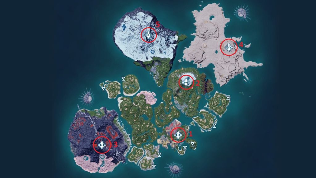 Palworld boss locations map: Every tower boss and Alpha Pal in order ...