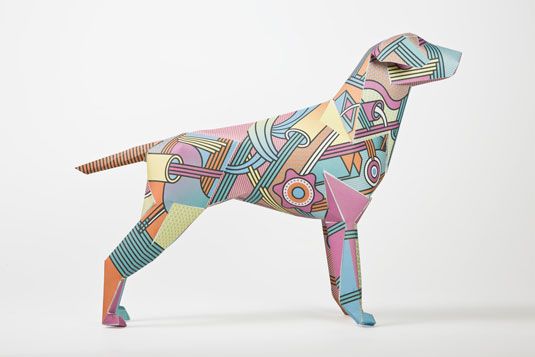 Leading artists create 120 customised paper dogs | Creative Bloq