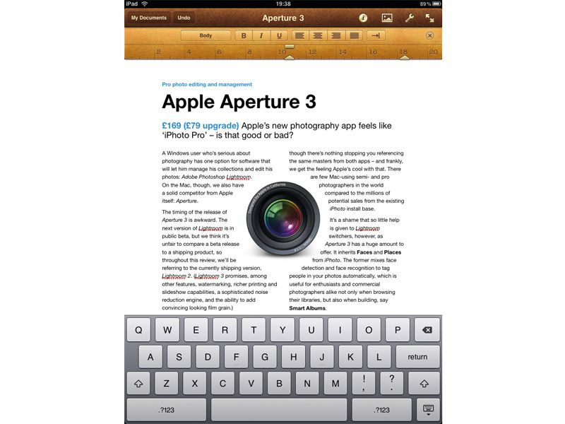 Apple Pages iPad Review TechRadar