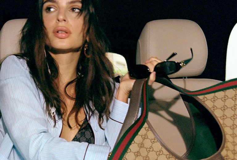 Emily Ratajkowski in the Gucci Monogram Campaign | Who What Wear