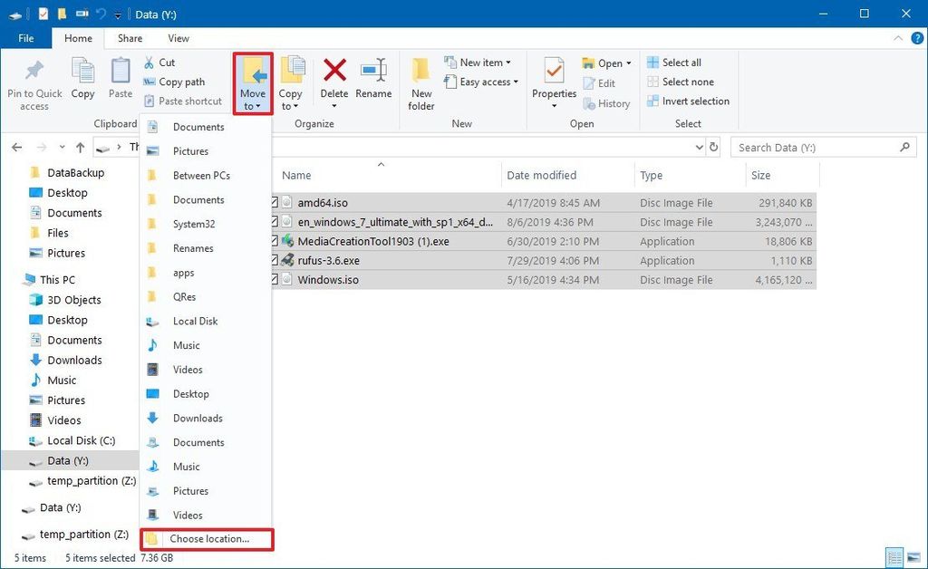 How to move files to a new partition when you don't have a secondary ...