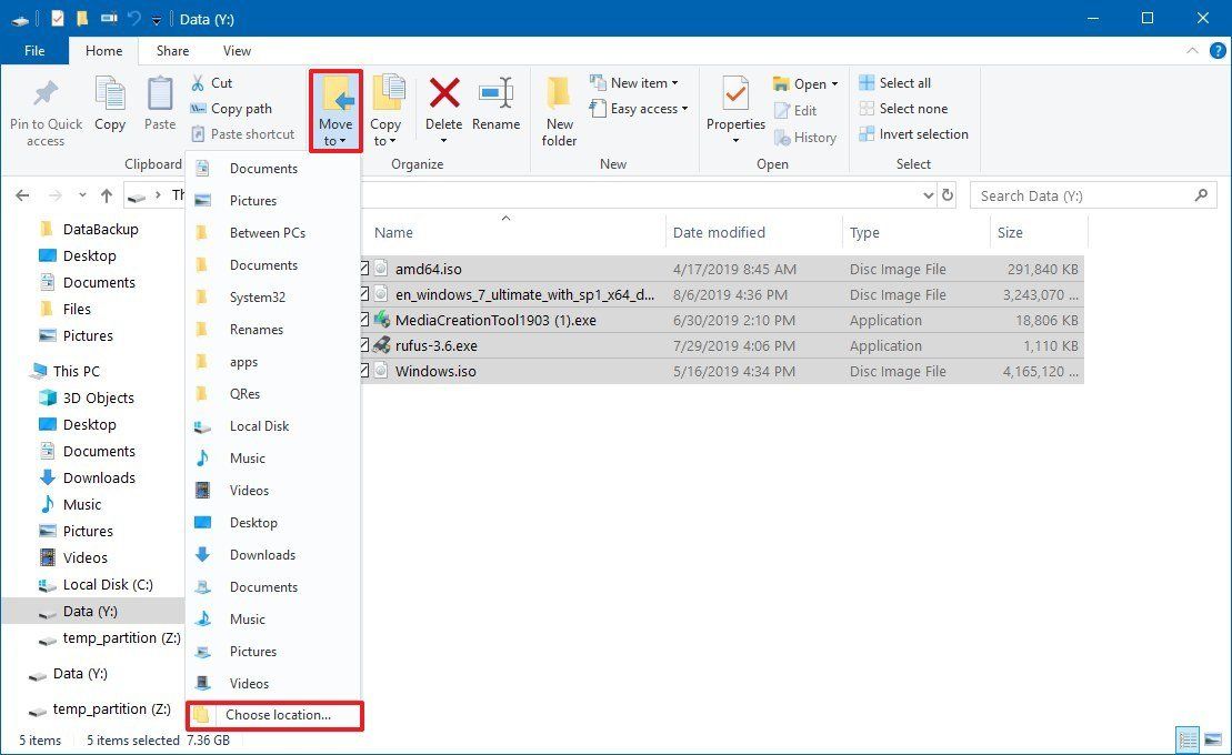 How to move files to a new partition when you don't have a secondary ...