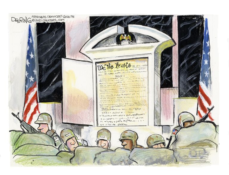 Editorial Cartoon U.S. inauguration constitution capitol riot | The Week