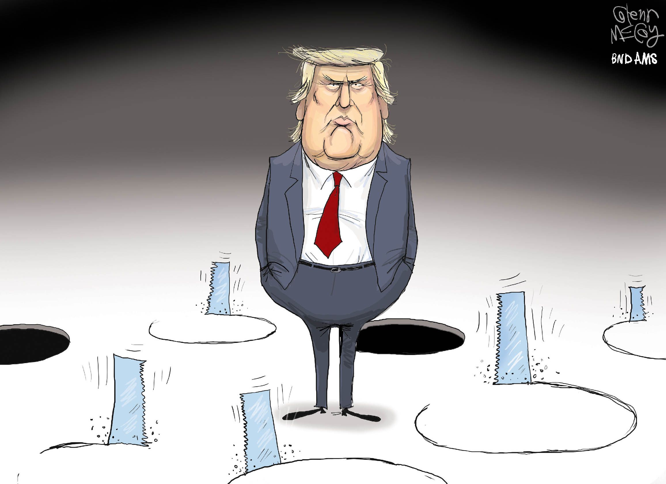 Political Cartoon U.S. Undermine President Trump failure | The Week