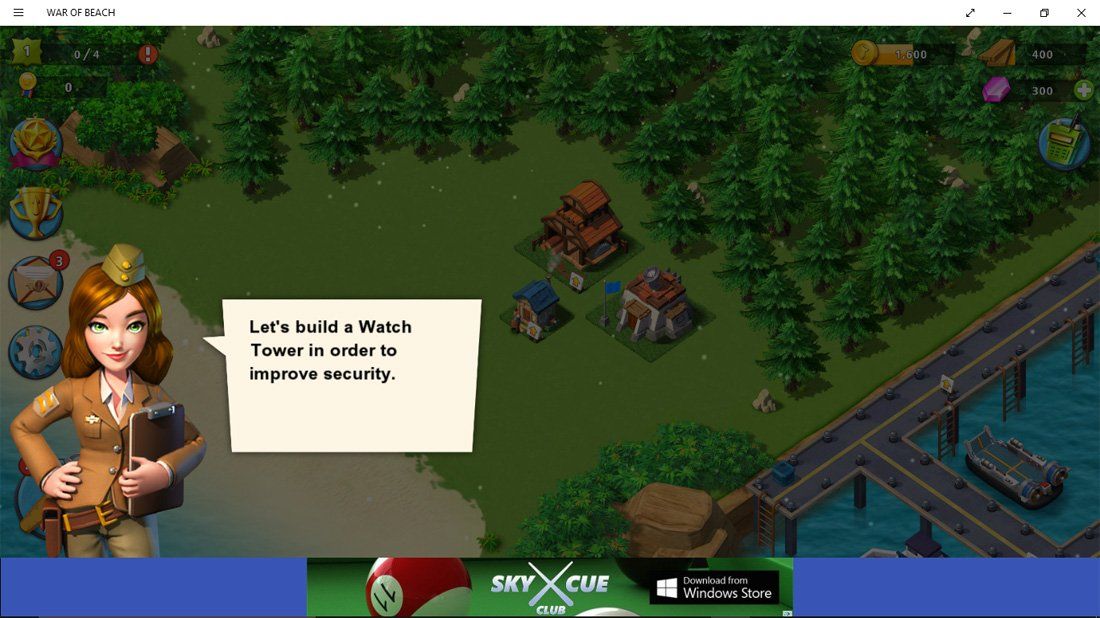 War of Beach, create an island empire with today's Windows 10 HERO App ...