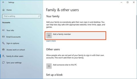 How to set up a kid-friendly Windows 10 device with a child account ...