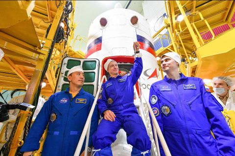 Navy SEAL doctor-astronaut launches with cosmonauts on Russian Soyuz to ...