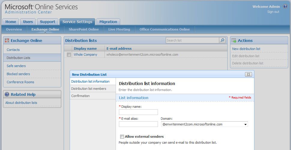 Managing Distribution Lists - Microsoft BPOS: Managing The Cloud | Tom ...