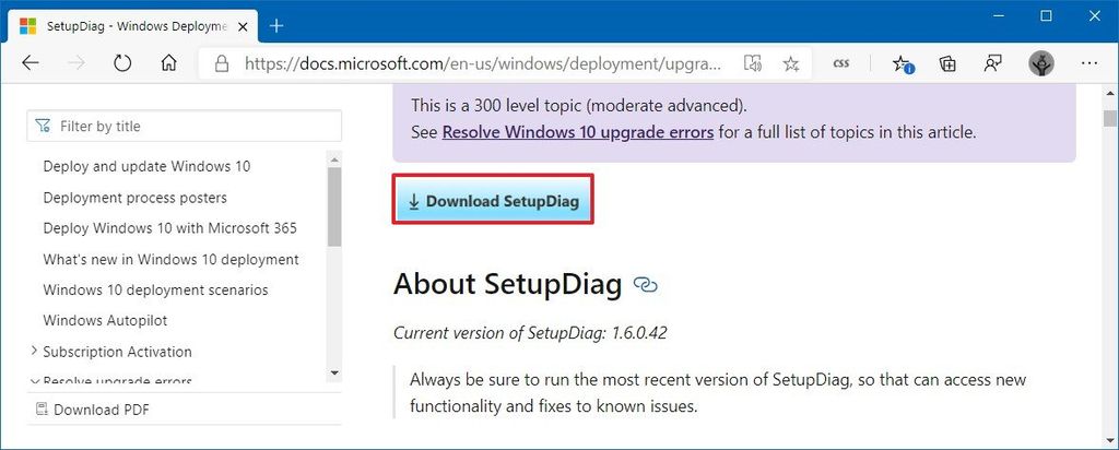 How to use SetupDiag to determine reason of upgrade problems on Windows ...