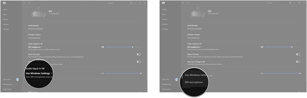 How to customize Oculus Rift audio settings in Rift Core 2.0 | Windows ...