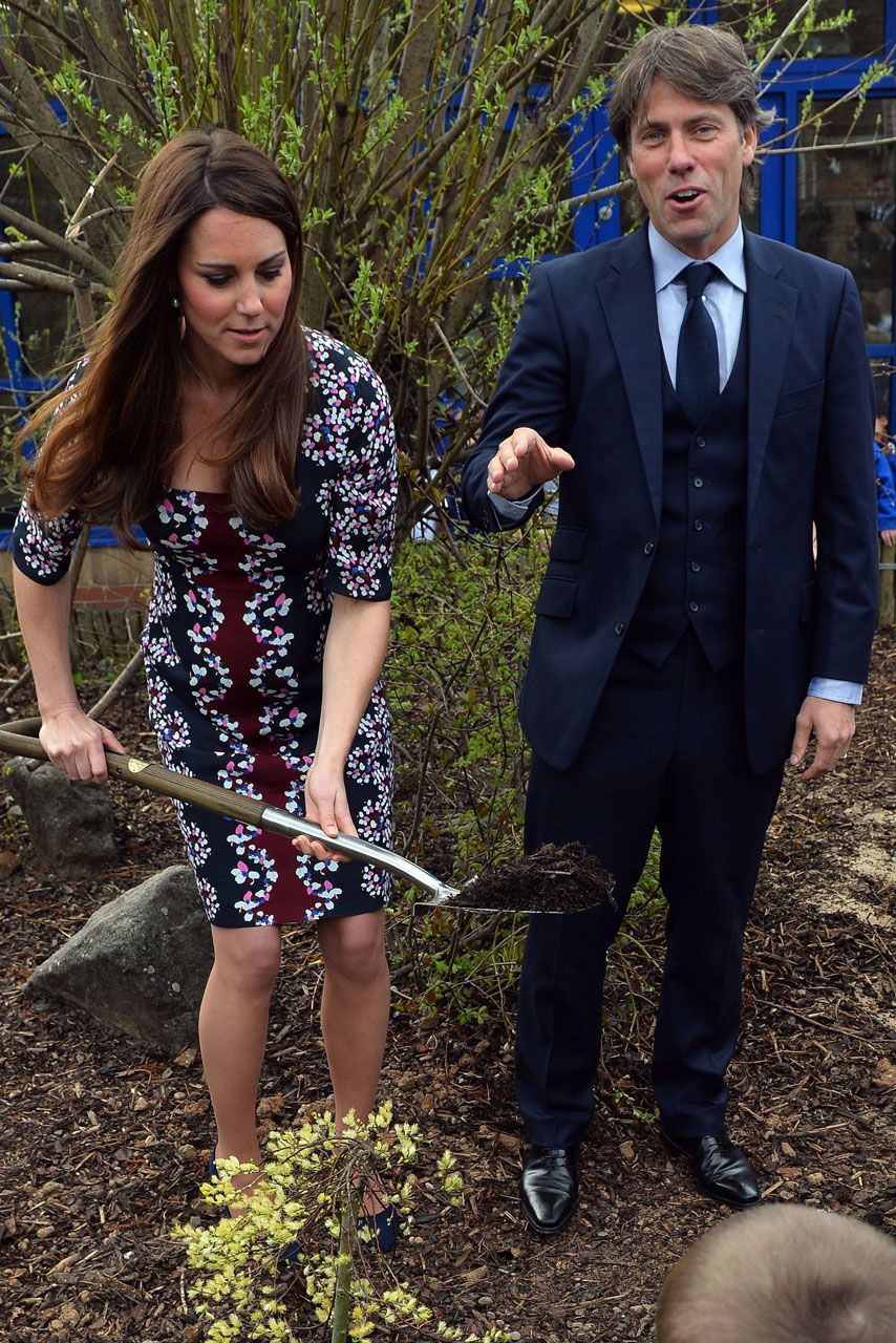 Kate Middleton Plants Tree In Erdem Dress | Marie Claire UK