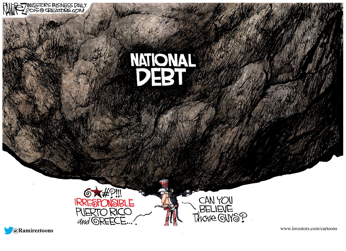 Political cartoon U.S. National Debt | The Week