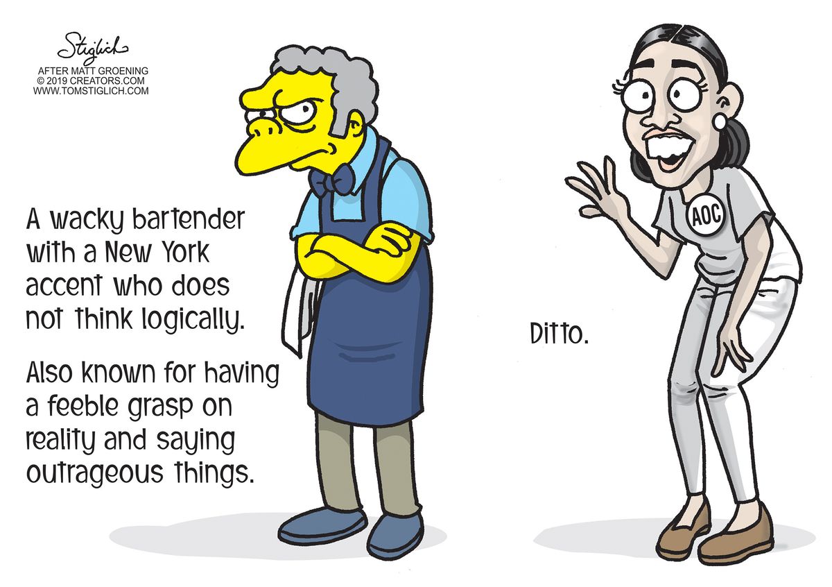 Political Cartoon U.S. Alexandria Ocasio Cortez Moe Simpsons | The Week