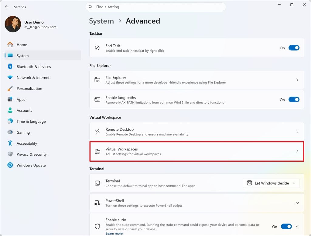 How to use the new 'Virtual Workspaces' settings in Windows 11 to ...