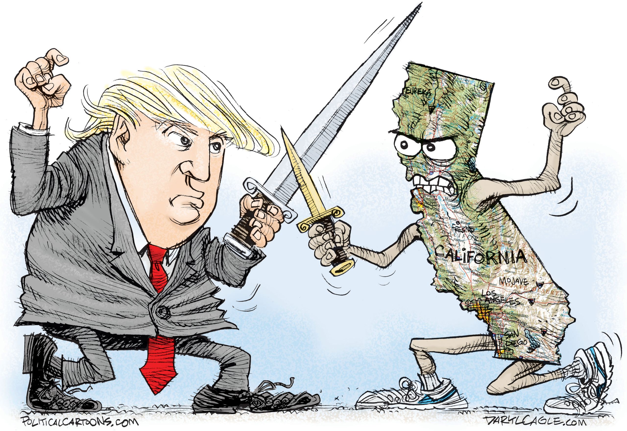 Political Cartoon U.S. Donald Trump travel ban California | The Week