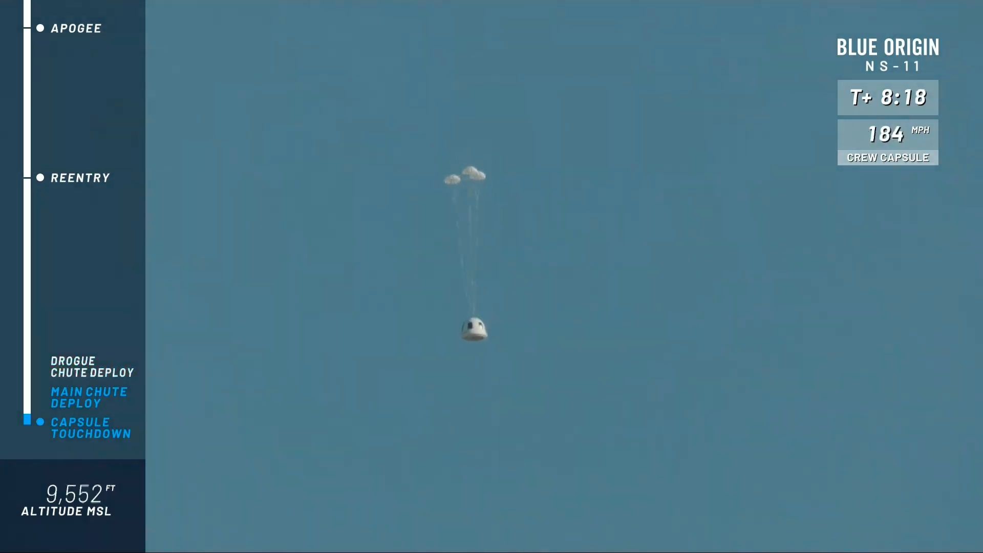 Blue Origin's Amazing NS-11 New Shepard Spacecraft Test Flight in ...