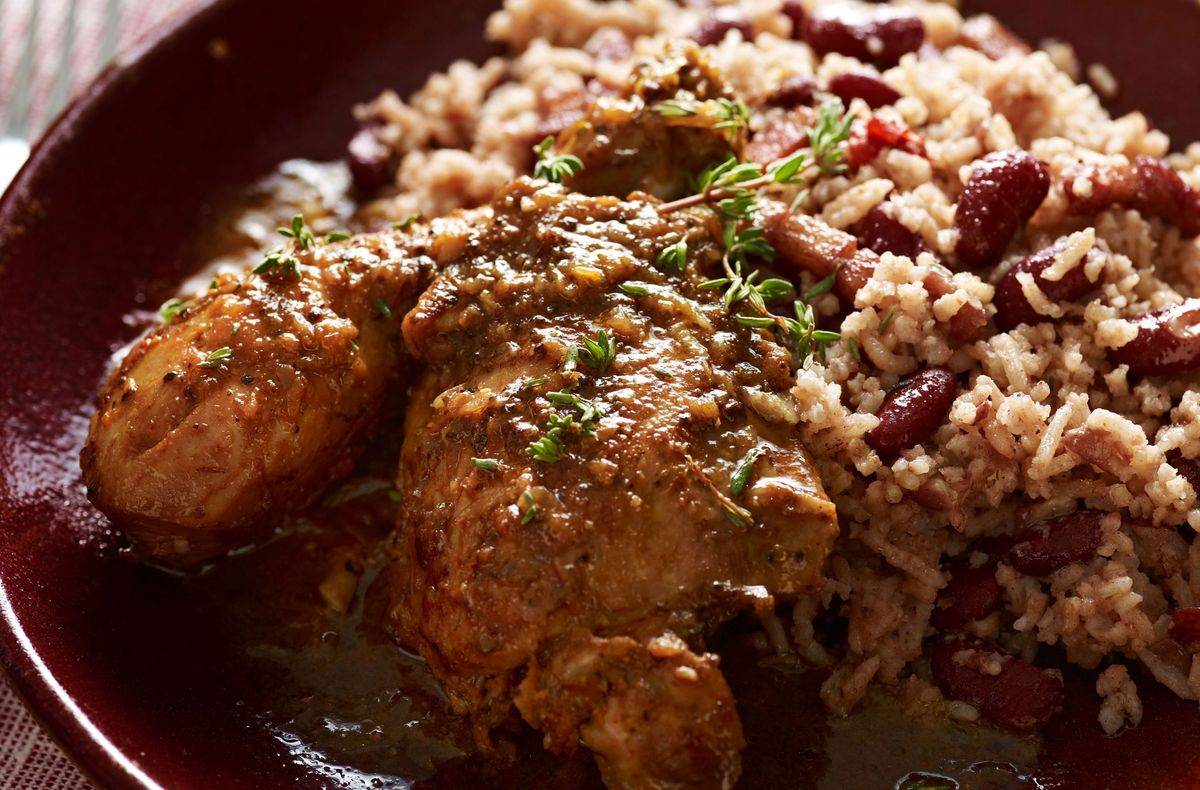 Jamaican rice and beans with jerk chicken | Caribbean Recipes | GoodtoKnow