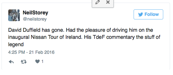 Cycling commentator David Duffield dies, aged 84 | Cycling Weekly