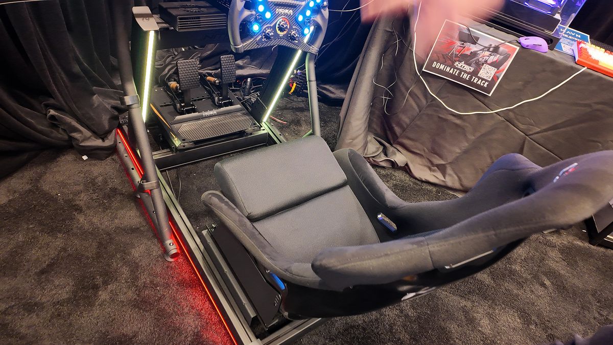 I tried a sim racing rig that generates 'wind' at CES 2025 and it's ...