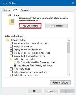 How to reset folder view settings on Windows 10 File Explorer | Windows ...