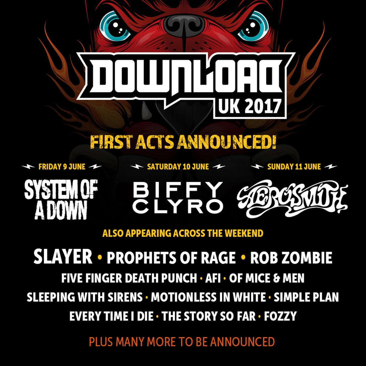 Download 2017 Line-up: System Of A Down, Aerosmith, Biffy Clyro to ...